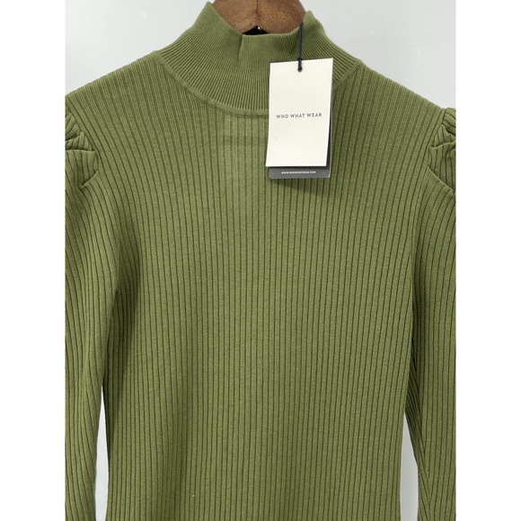 Who What Wear | Dresses | Nwt Who What Wear Green Ribbed Maxi Dress ...